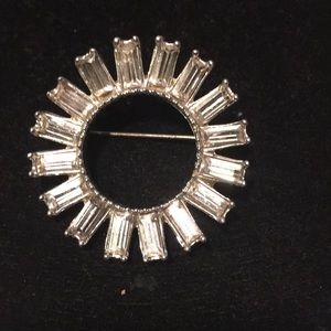 Jewelry | Vintage Beautiful Silver Tone With Rhinestones Pin | Poshmark